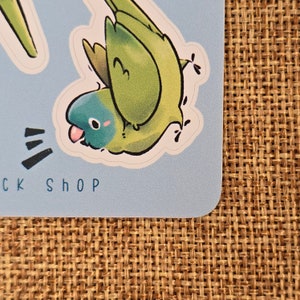 Blue Crowned Conure Sticker Sheet Premium Matte Vinyl Sticker Sharp ...