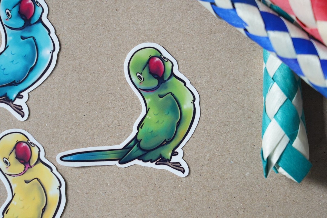 Indian Ringneck - Normal - Premium Waterproof Die Cut Vinyl Sticker ...