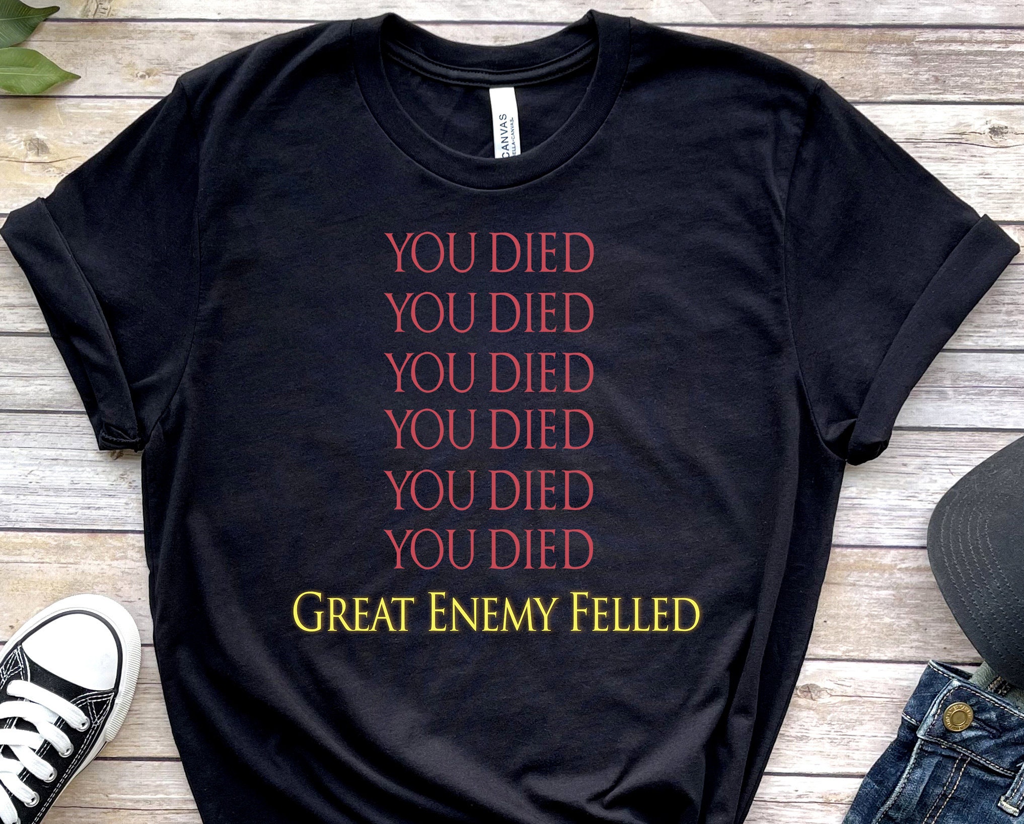 You Died Great Enemy Felled Shirt, Elden T-shirt, Ring Souls Game, From ...
