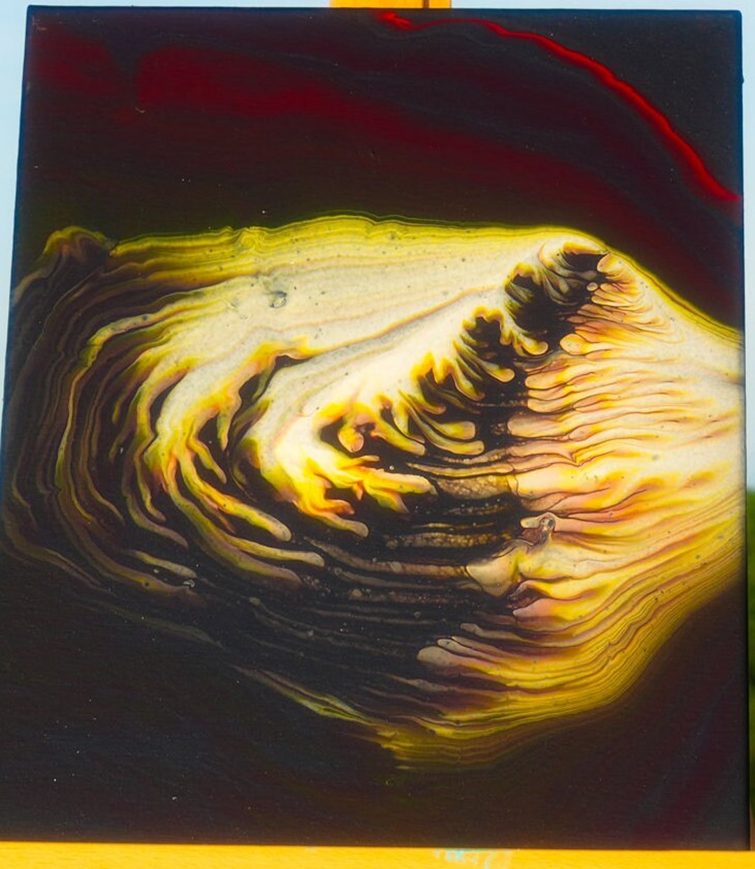 Thumb - Fingerprint Nebula Collection - Original Fluid Art on Canvas - Acrylic Pour Paint 16x20 ...