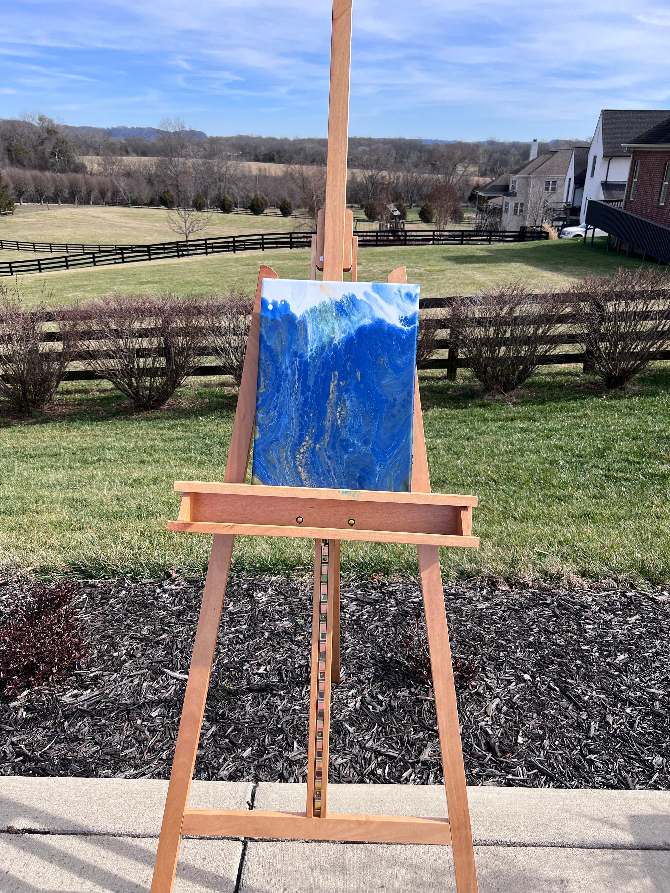 North Sea Original Fluid Art on Canvas Acrylic Pour Paint 16x12 - Etsy