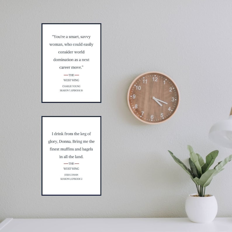 The West Wing Inspirational Posters Set of 17 Prints - Etsy