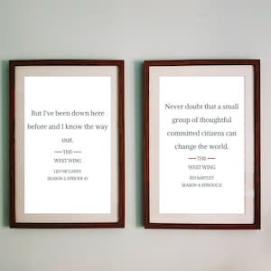 The West Wing Inspirational Posters Set of 17 Prints - Etsy