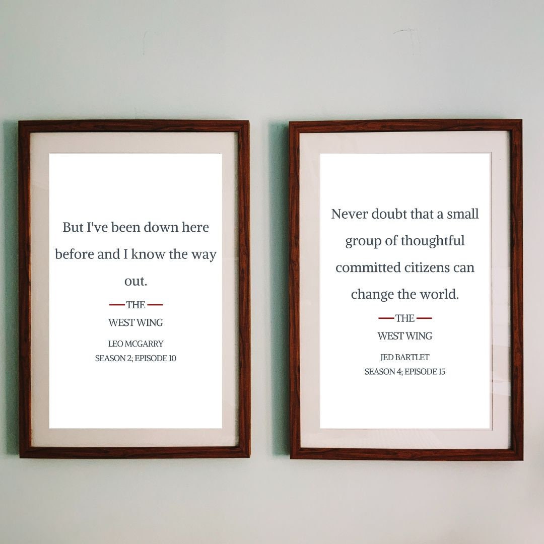The West Wing Inspirational Posters Set of 17 Prints - Etsy