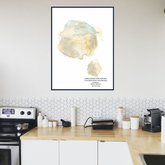 The West Wing Poster Print Watercolor Block of Cheese - Etsy