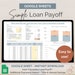 Simple Loan Payoff Spreadsheet for Google Sheets | Amortization ...