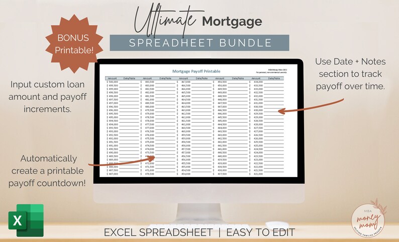 Ultimate Mortgage Spreadsheet for Excel! Mortgage Analysis, Home ...