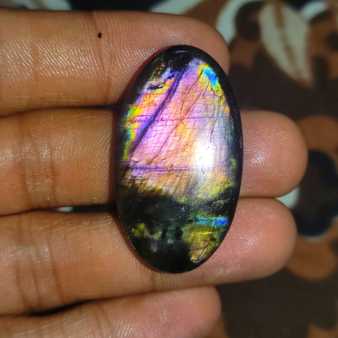 Natural Rainbow Spectrolite Labradorite Oval Shape Gemstone Cabochon ...