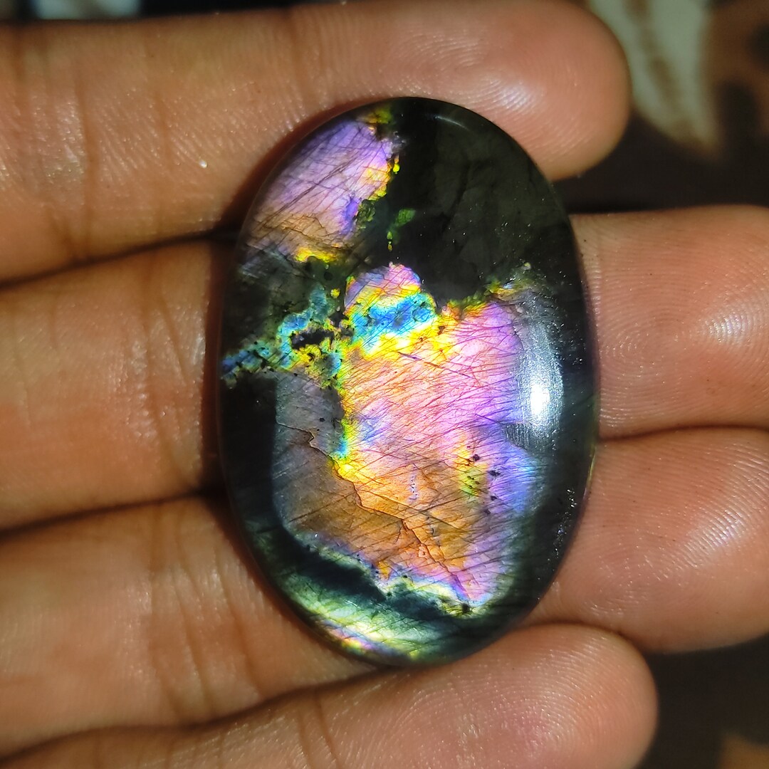 Natural Rainbow Spectrolite Labradorite Oval Shape Gemstone Cabochon ...