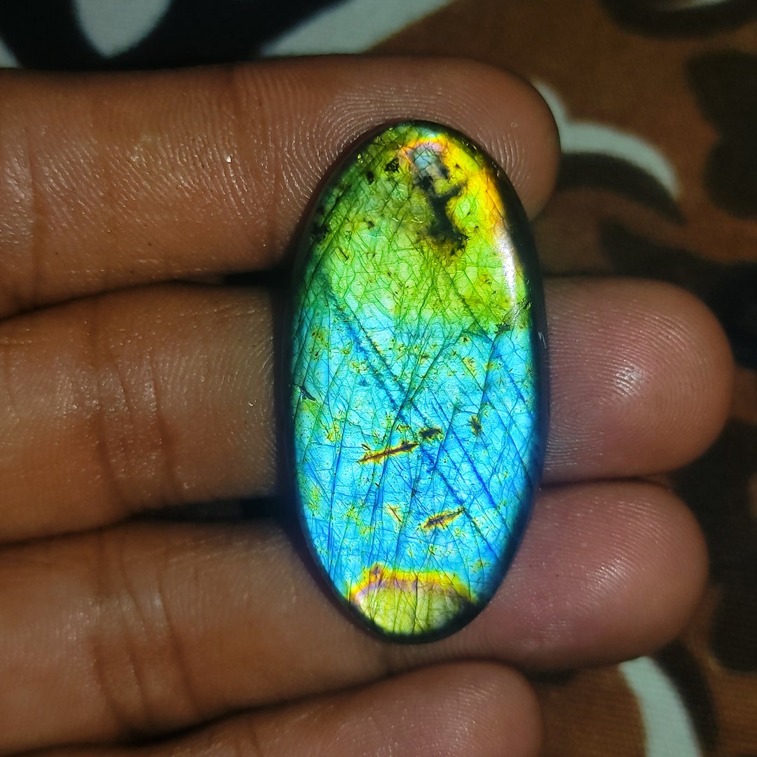 Natural Rainbow Spectrolite Labradorite Oval Shape Gemstone Cabochon ...