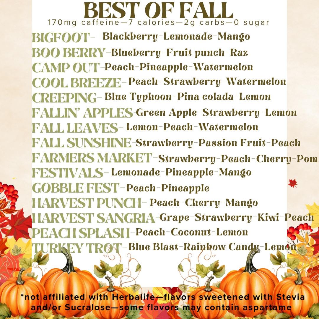 B E S T of Fall Loaded Tea Pack, Sugar Free, DIY (15-pack) - Etsy