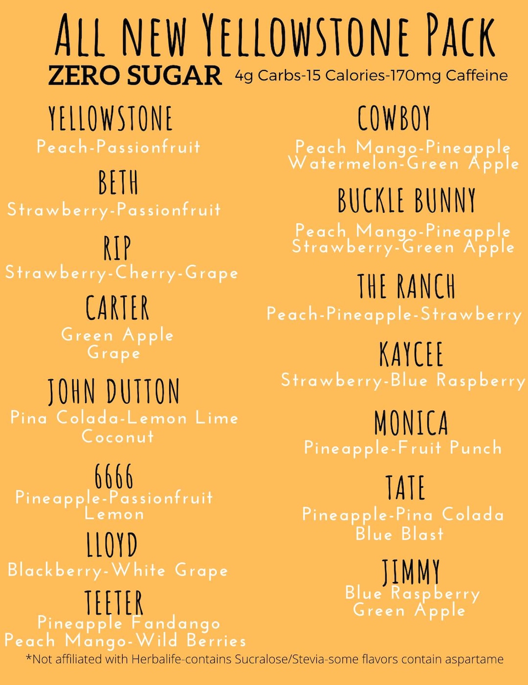 15 Pack of Yellowstone Themed Loaded Tea Packets. Loaded Mega Tea Kit ...