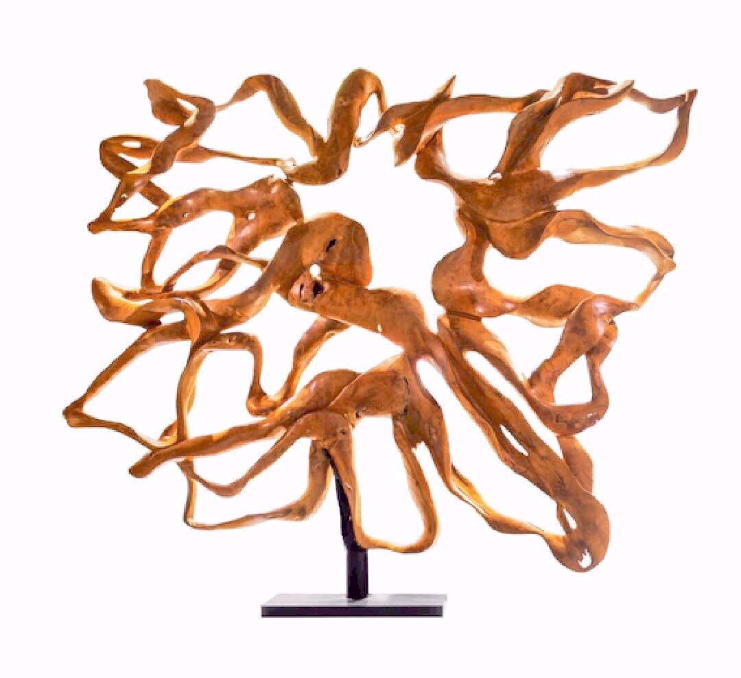 Sculptures Full Carved Teak Root Decor Wall Art Furniture With Stand - Etsy