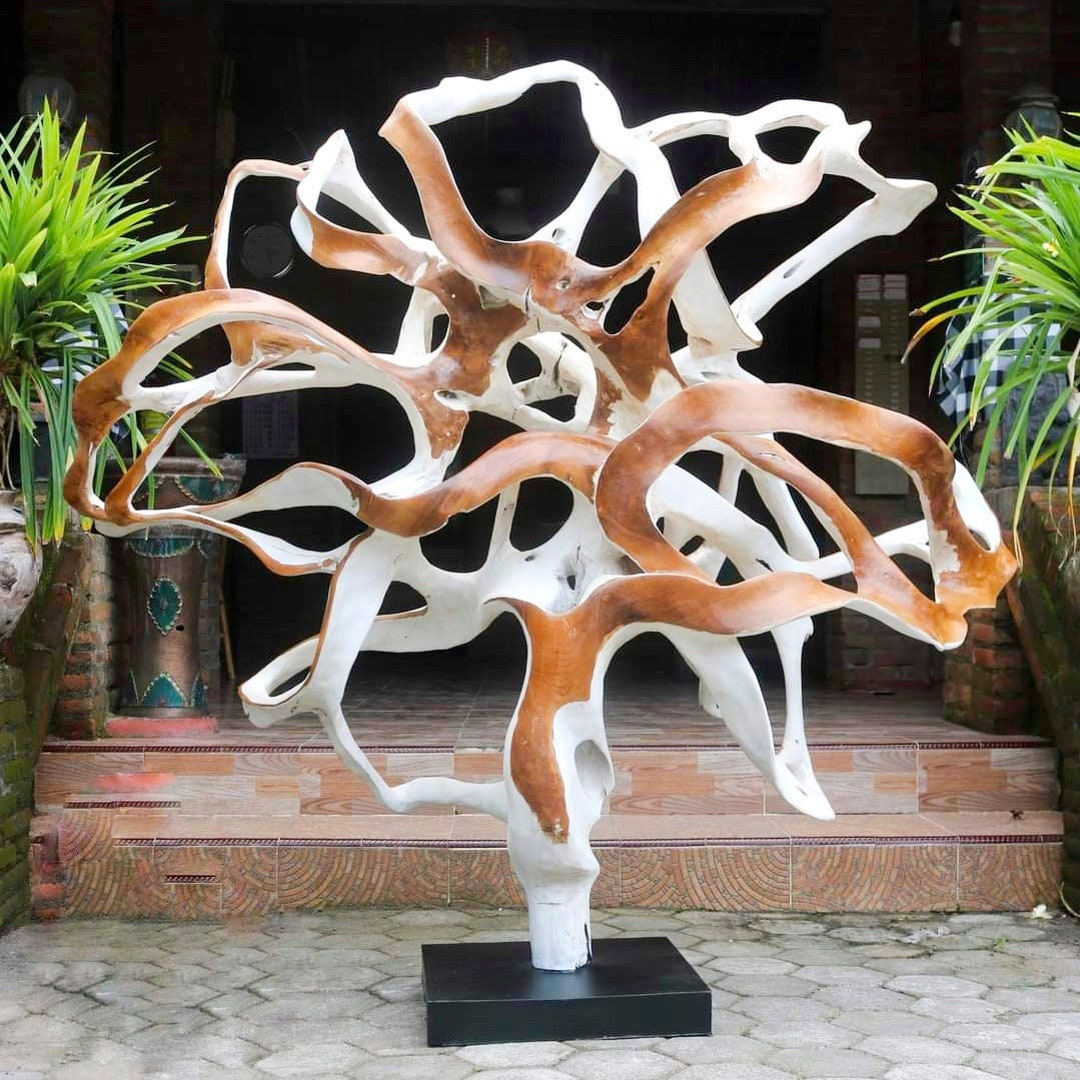Sculptures Full Carved Teak Root Decor Wall Art Furniture With Stand - Etsy