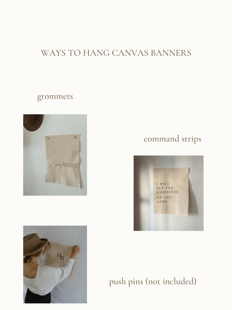 CUSTOM 10 WORD // Hand-painted Canvas Banner - Etsy