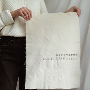 Maranatha // 15''x20'' Hand-painted Canvas Banner - Etsy