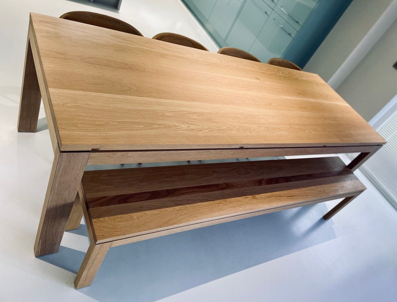 Floating Top | Solid Oak Dining Table - Etsy