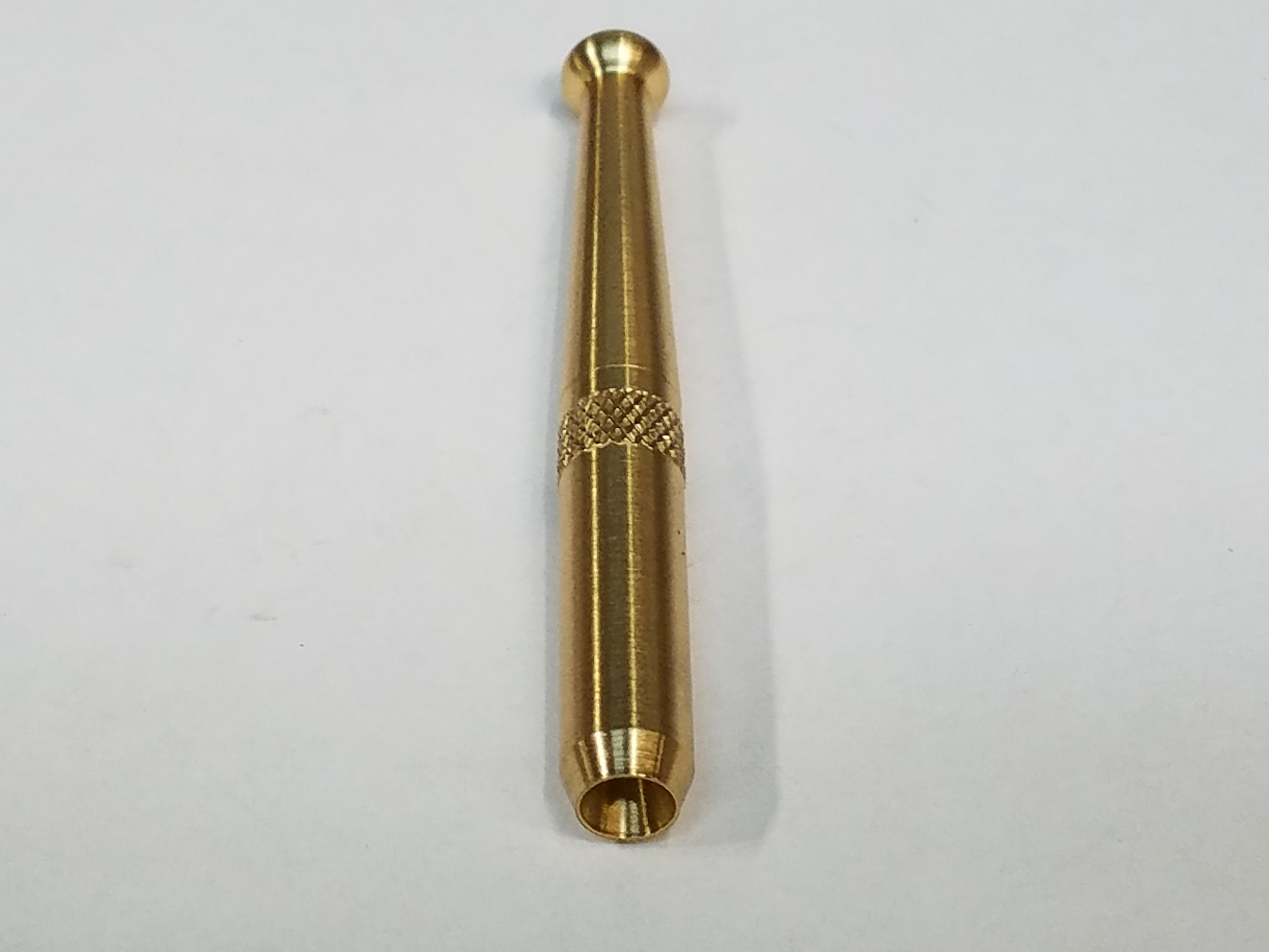 One Real Brass Metal One Hitter Pipe Dugout Bat 3-1/8" X3/8" Diameter ...