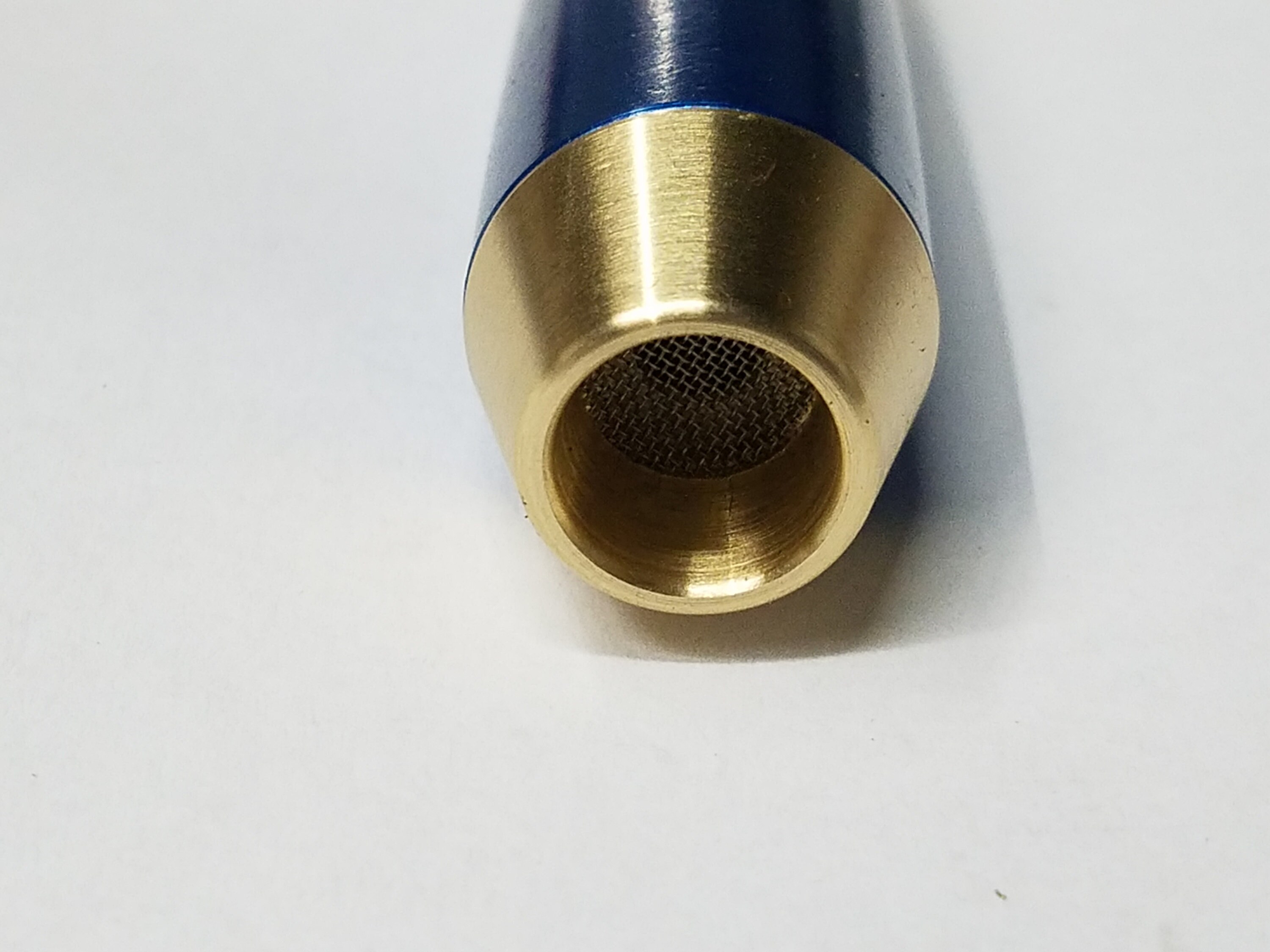 Brass Smoking Pipe * Blue / Brass Combo* Made in the USA. High Quality ...