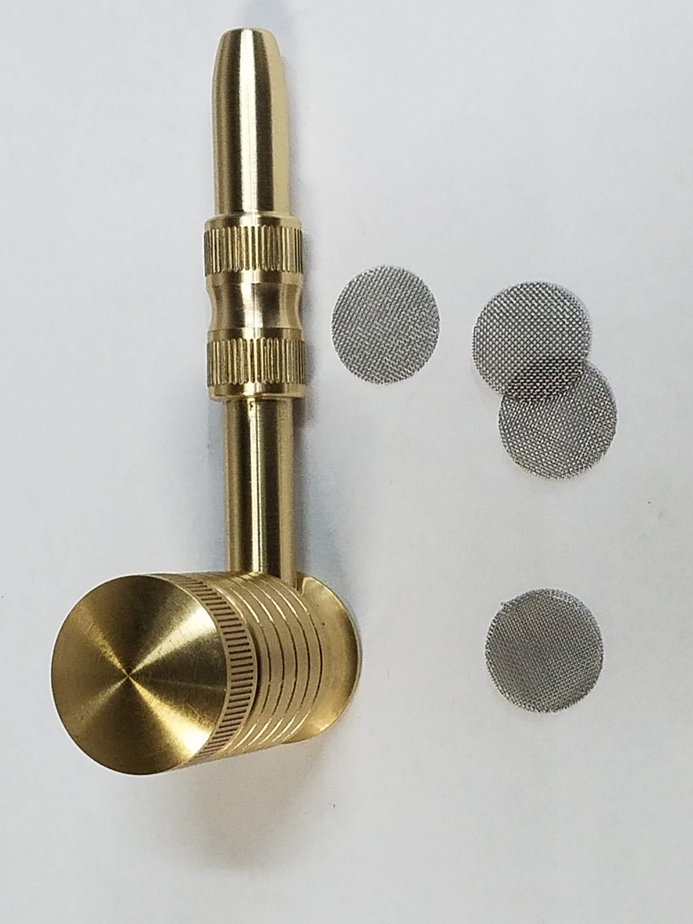 Metal Tobacco Smoking Pipe Solid Brass Bowl*solid Brass Cap & Stem ...