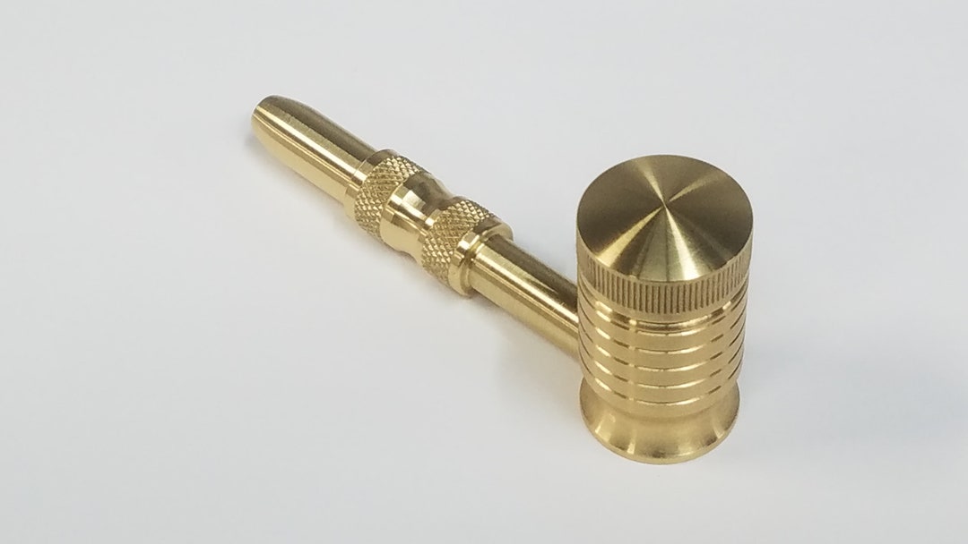 Metal Tobacco Smoking Pipe Solid Brass Bowl*solid Brass Cap & Stem ...