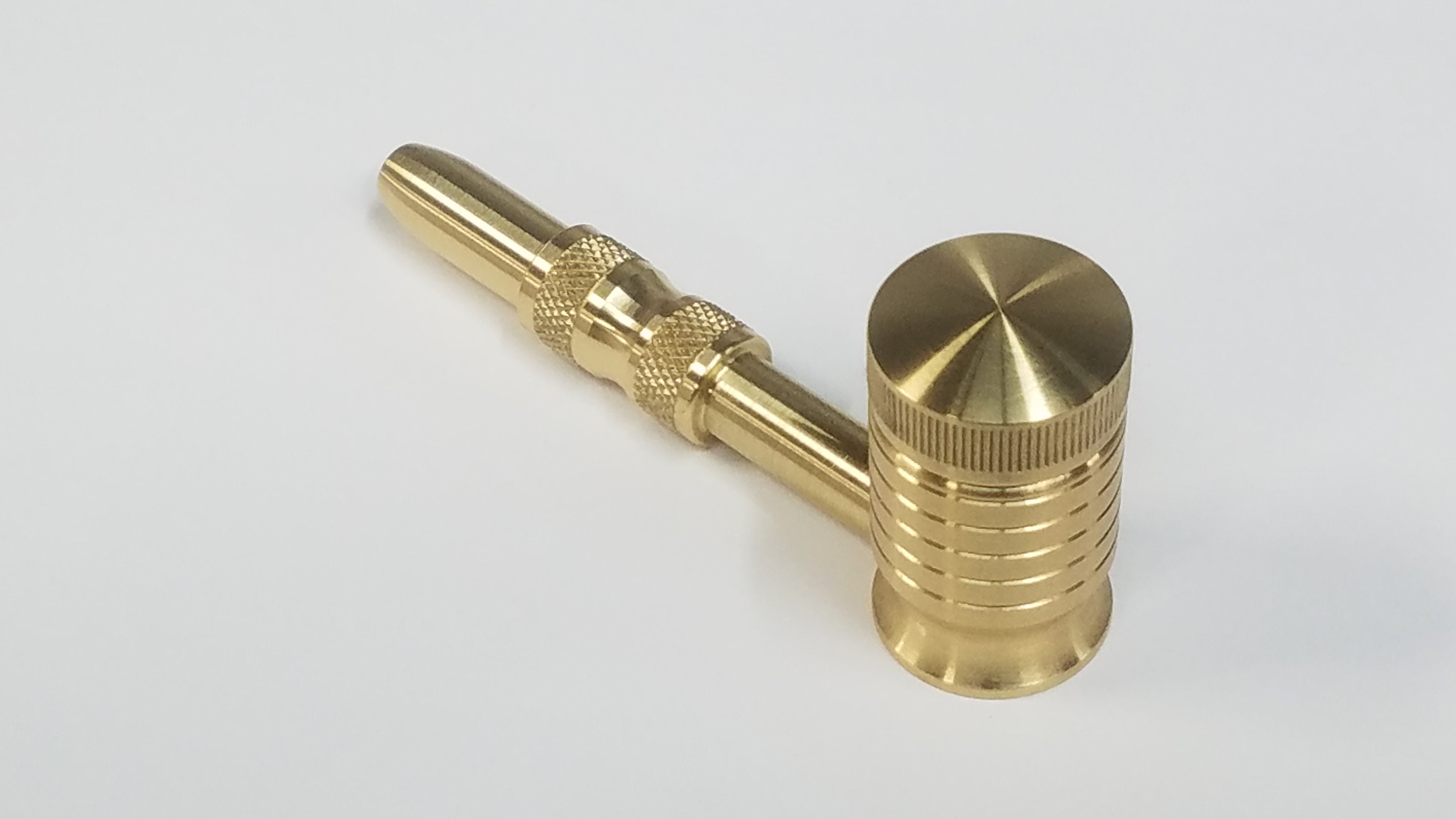 Metal Tobacco Smoking Pipe Solid Brass Bowlsolid Brass Cap & Stem made ...