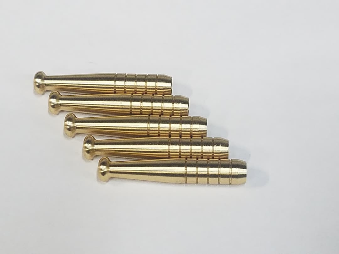 Lot of 5 Solid Brass One Hitters ,2-1/8 " X 3/8" Diameter Made in the ...