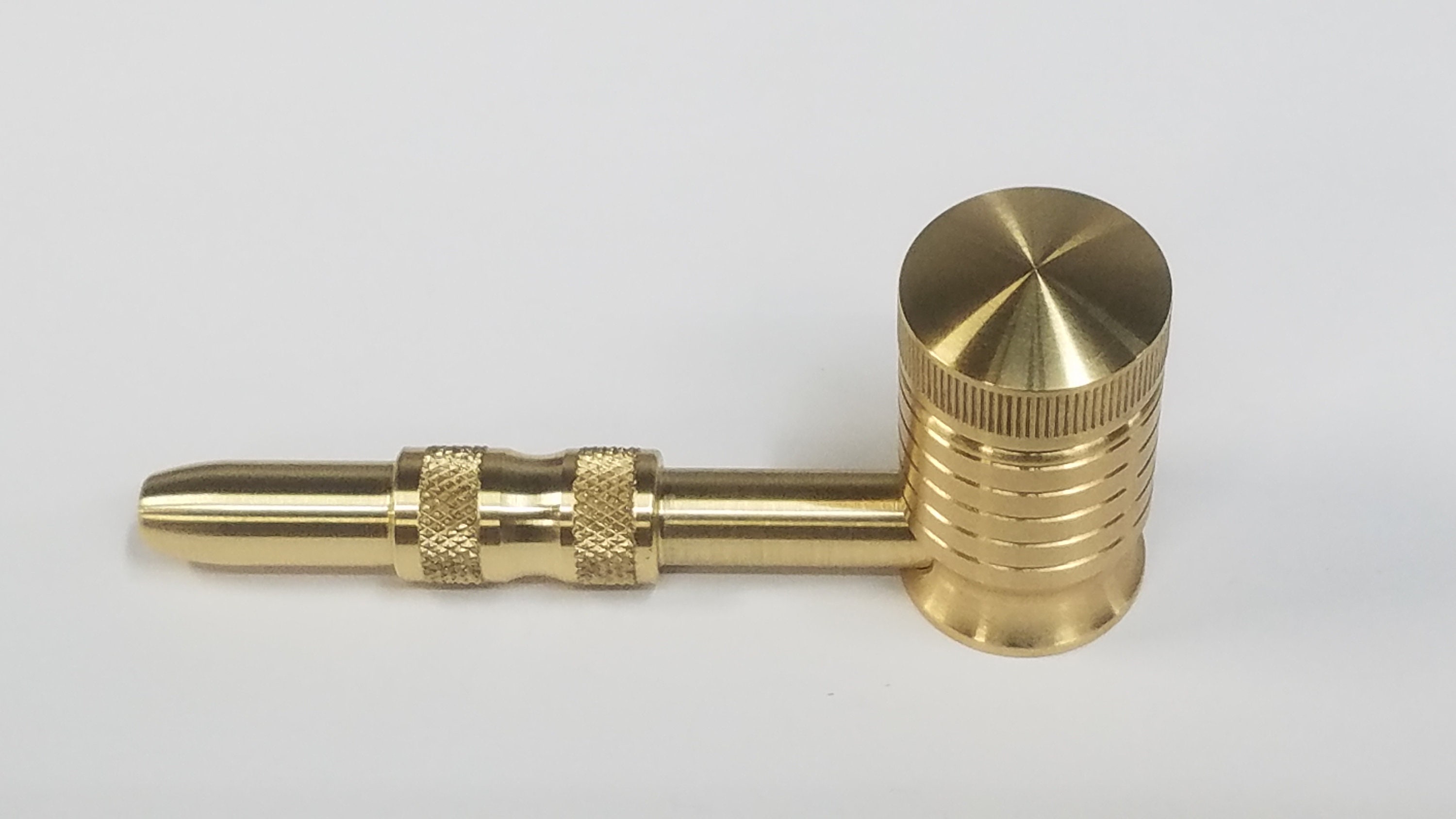 Metal Tobacco Smoking Pipe Solid Brass Bowlsolid Brass Cap & Stem made ...