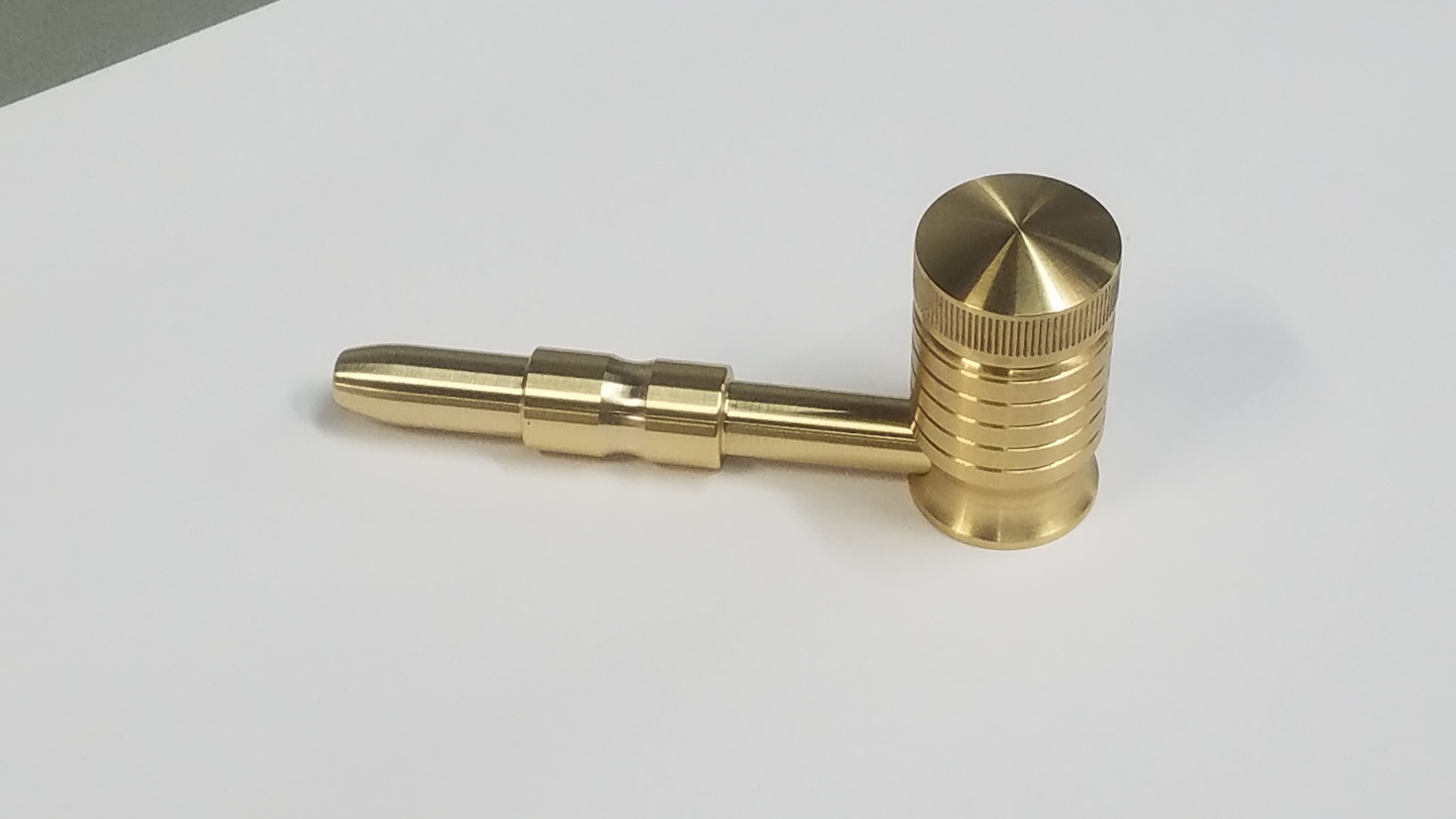 Metal Tobacco Smoking Pipe Solid Brass Bowl*solid Brass Cap & Stem ...