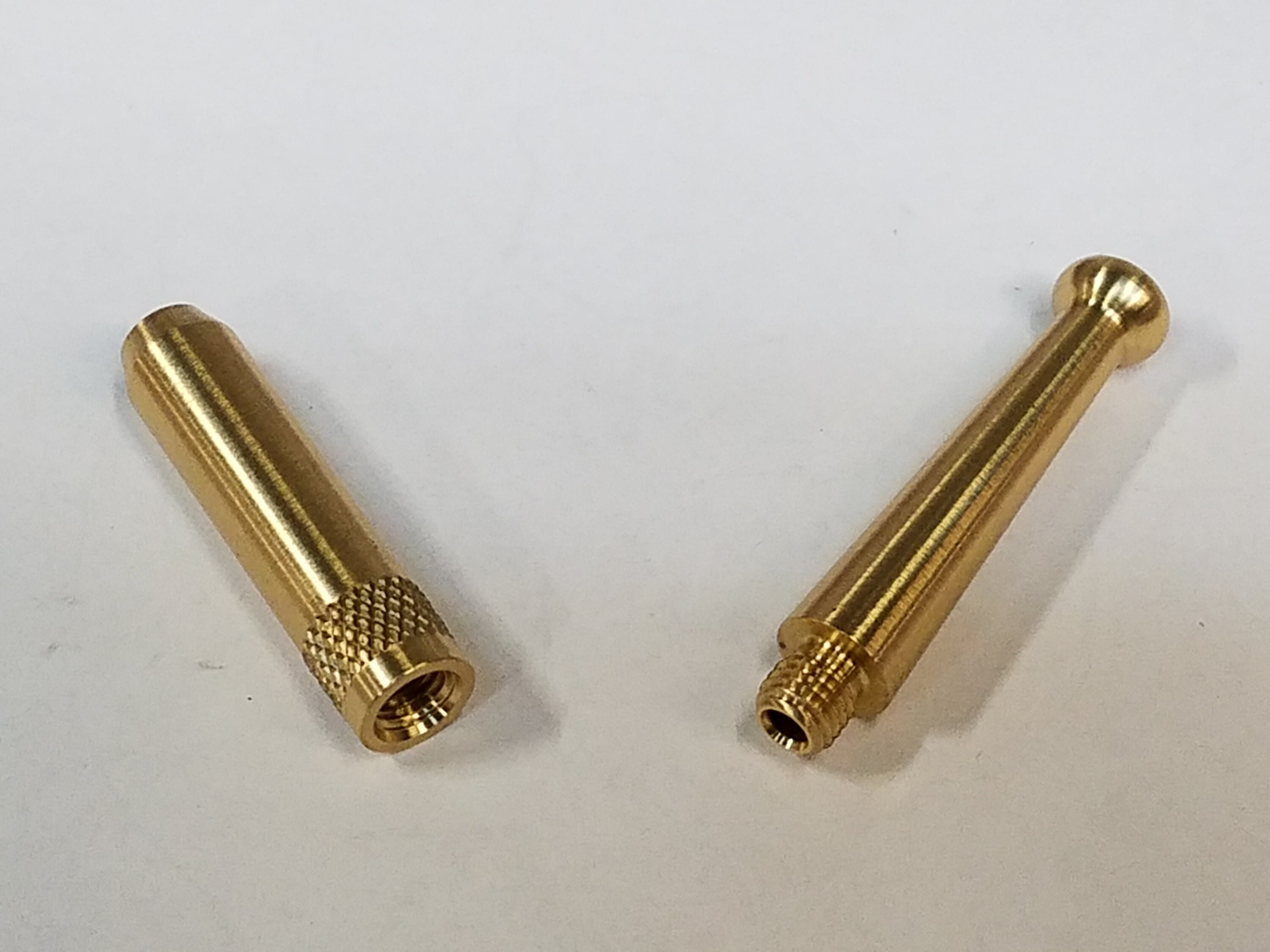 One Real Brass Metal One Hitter Pipe Dugout Bat 3-1/8" X3/8" Diameter ...