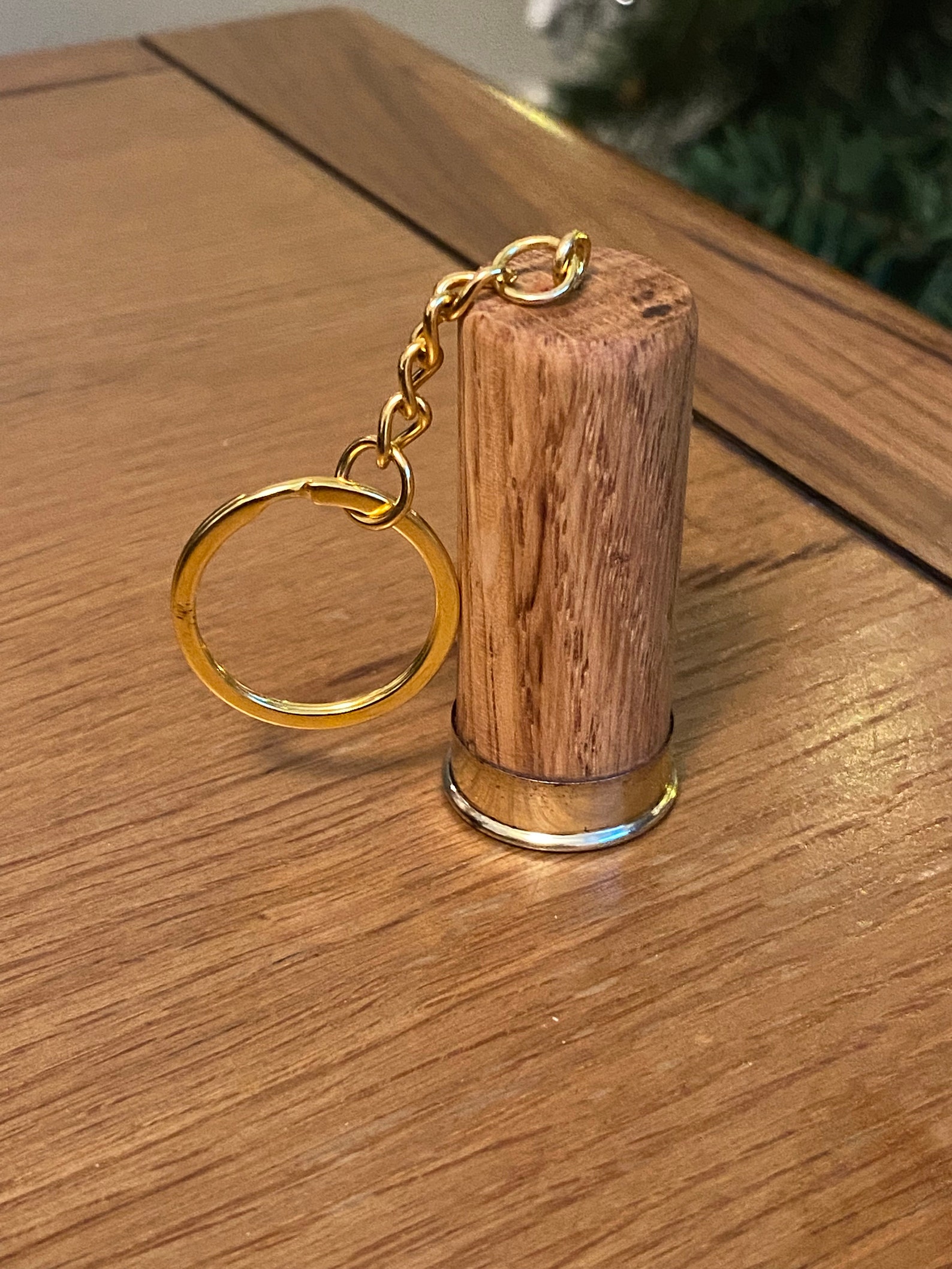 Solid Oak Shotgun Cartridge Keyring Key Ring. - Etsy UK