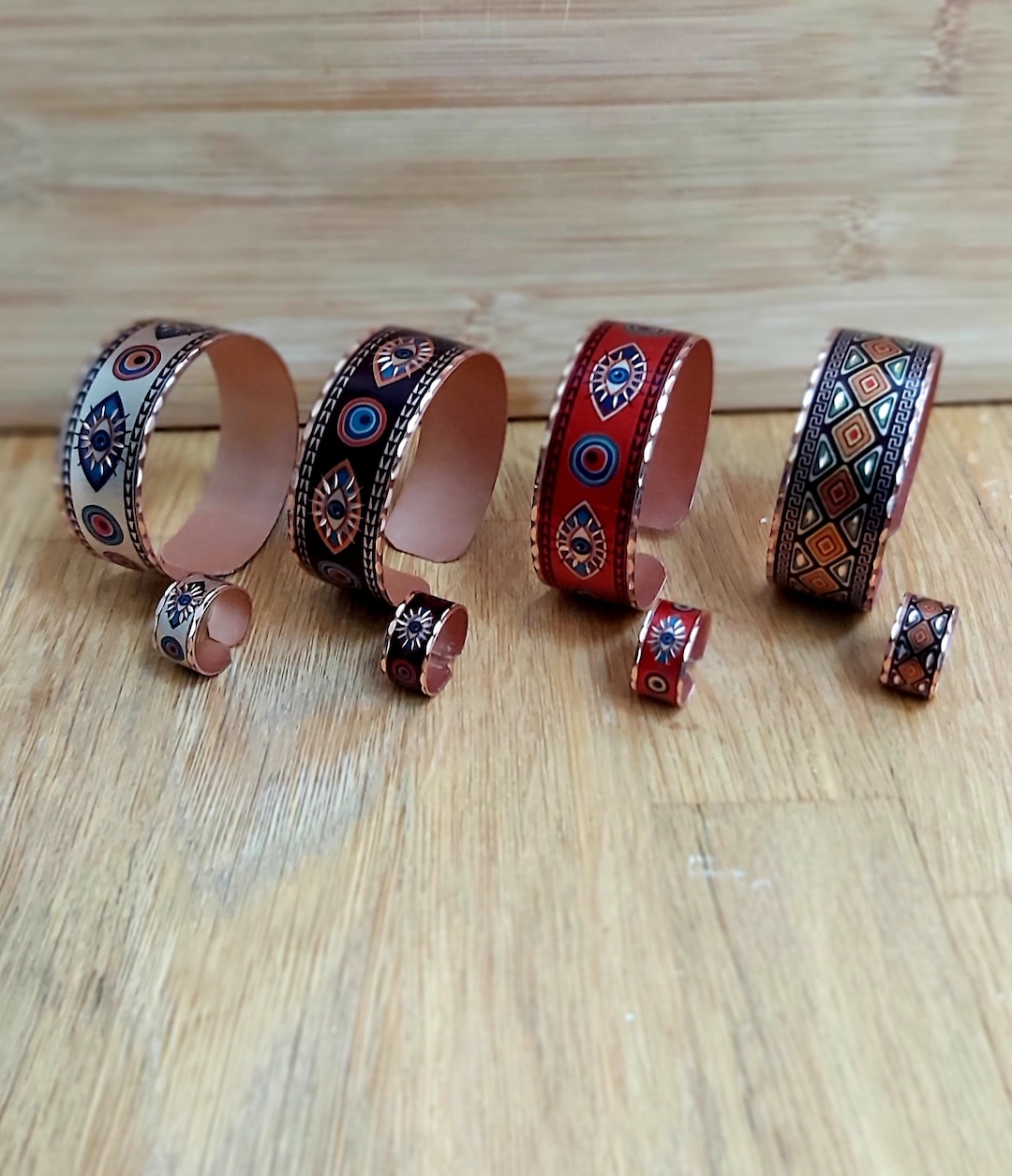 Copper Bracelet and Ring Set, Copper Jewelry, Copper Cuff Bracelet ...