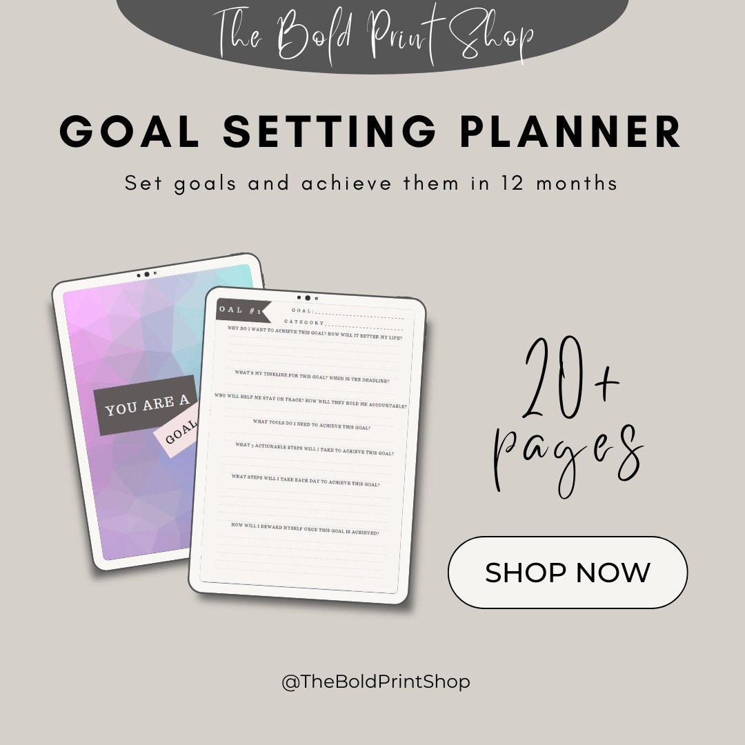 You Are a Goal Getter: Goal Setting Guide Achieve Success in - Etsy