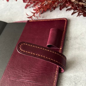 Purple Leather Notebook Cover. Personalized Leather Notebook Cover ...