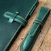Green Leather Notebook Cover - Etsy