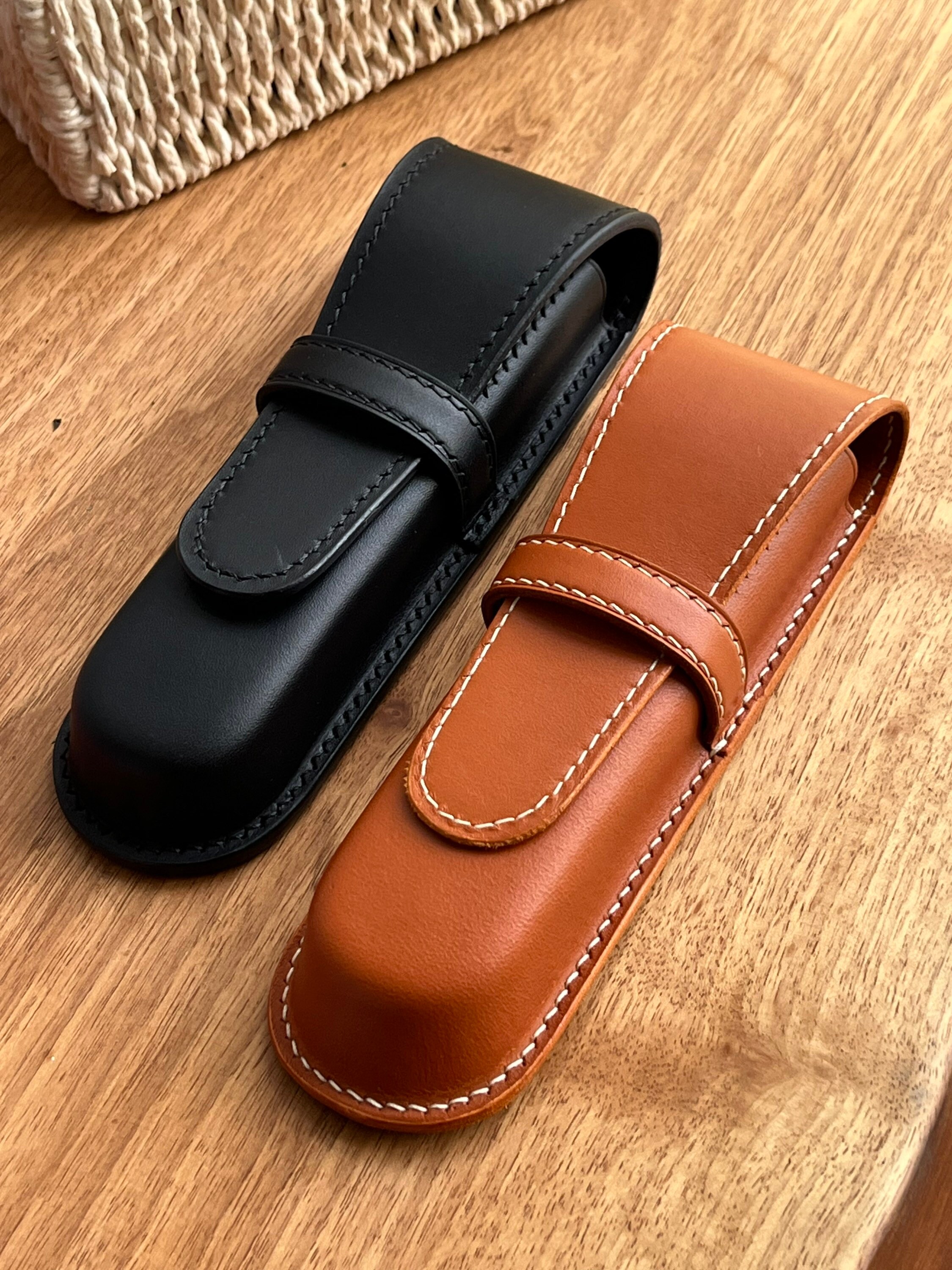 Golden Sand 2 Pen Case Leather Two Pen Case Luxury Pen Case - Etsy