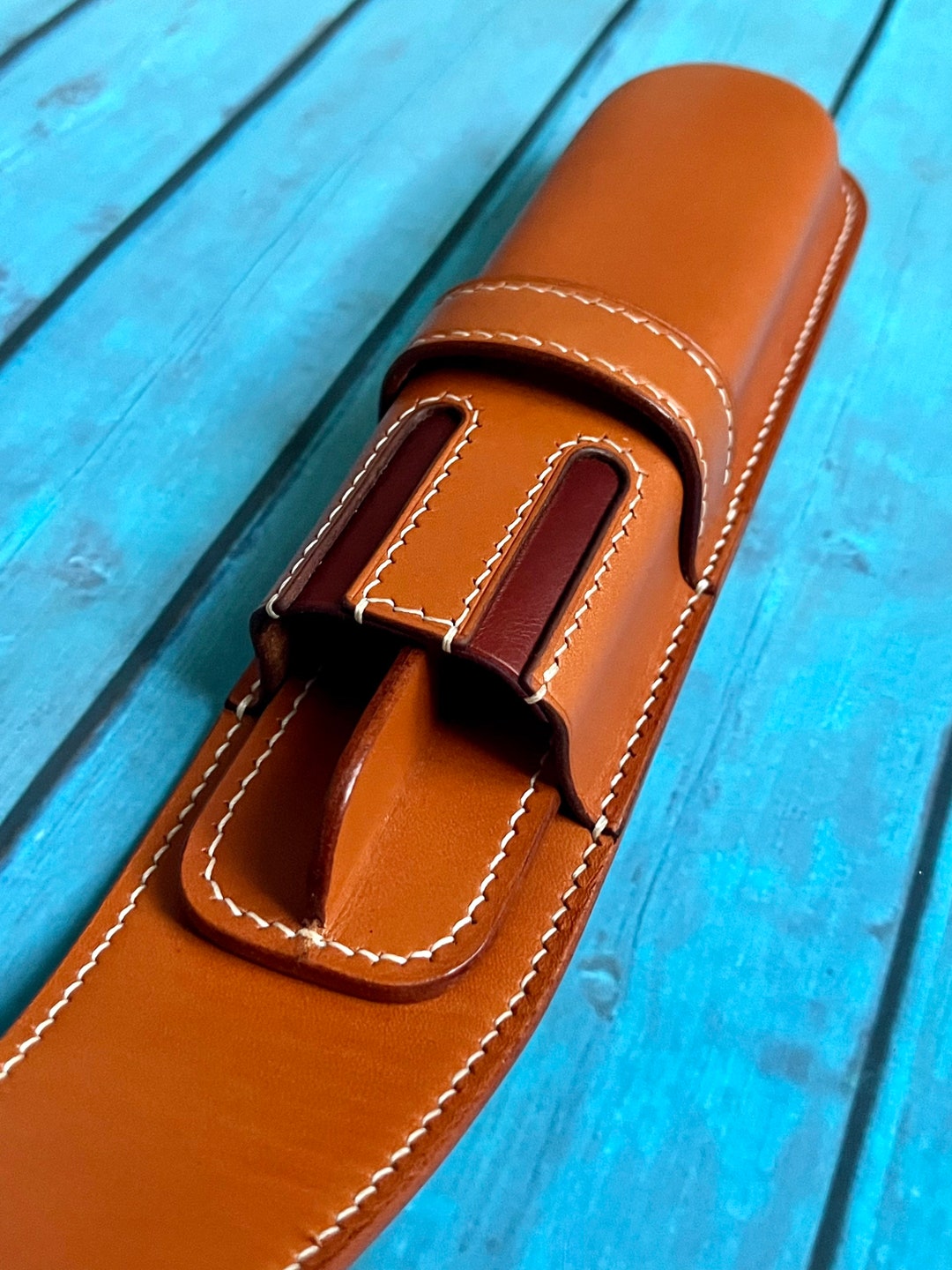 Golden Sand 2 Pen Case, Leather Two Pen Case, Luxury Pen Case, - Etsy