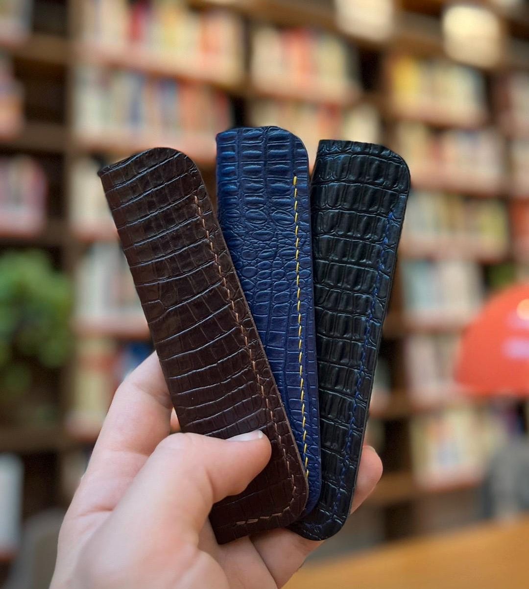 Croco Single Pen Pouch, Pen Sleeve, Pen Case, Pencil Case, Pen Holder ...