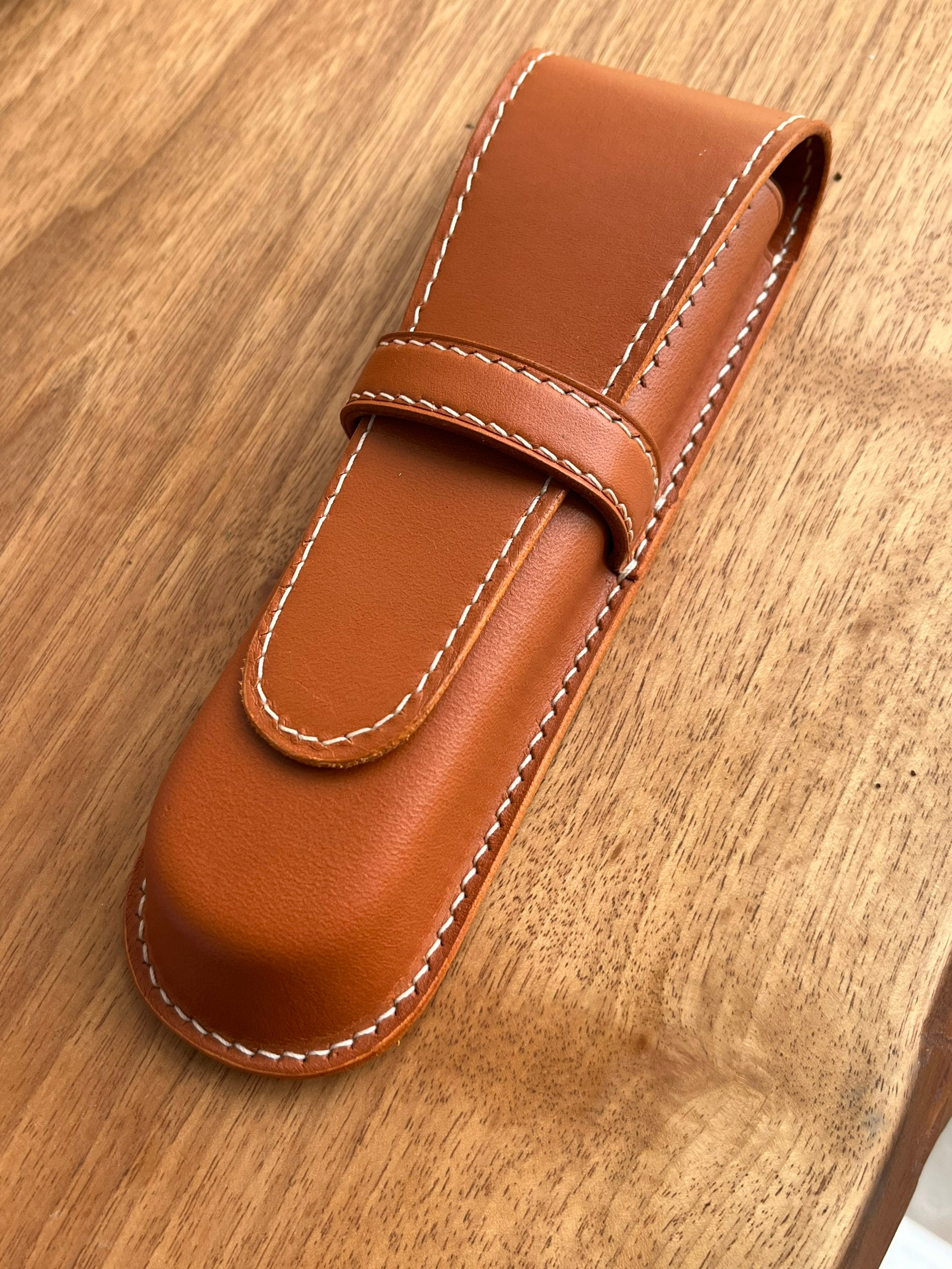 Golden Sand 2 Pen Case Leather Two Pen Case Luxury Pen Case - Etsy