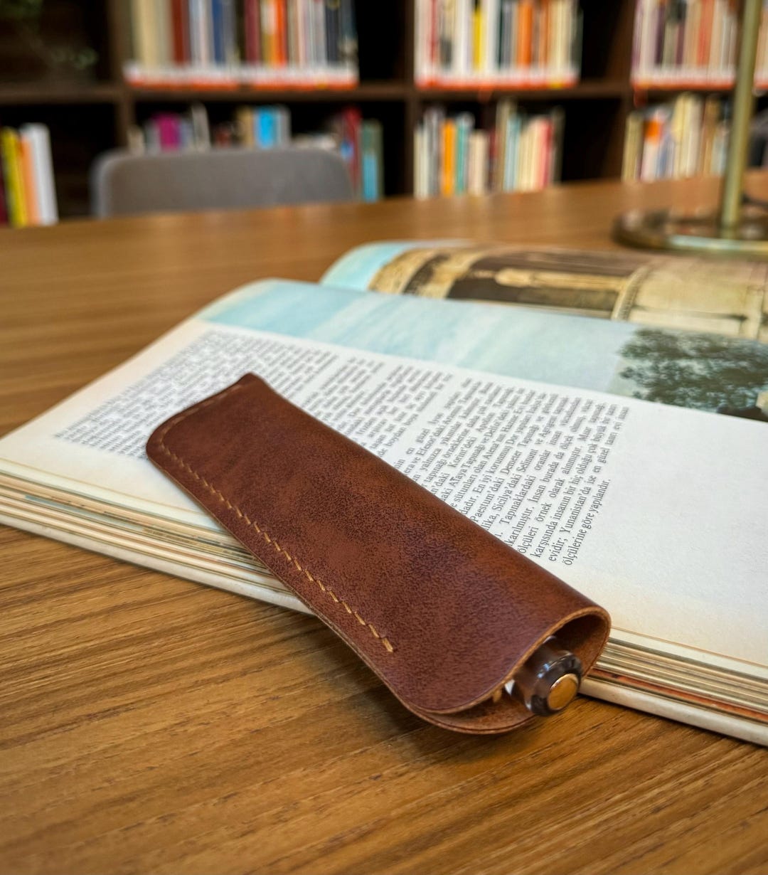 Brown Single Pen Pouch, Pen Sleeve, Pen Case, Pencil Case, Pen Holder ...