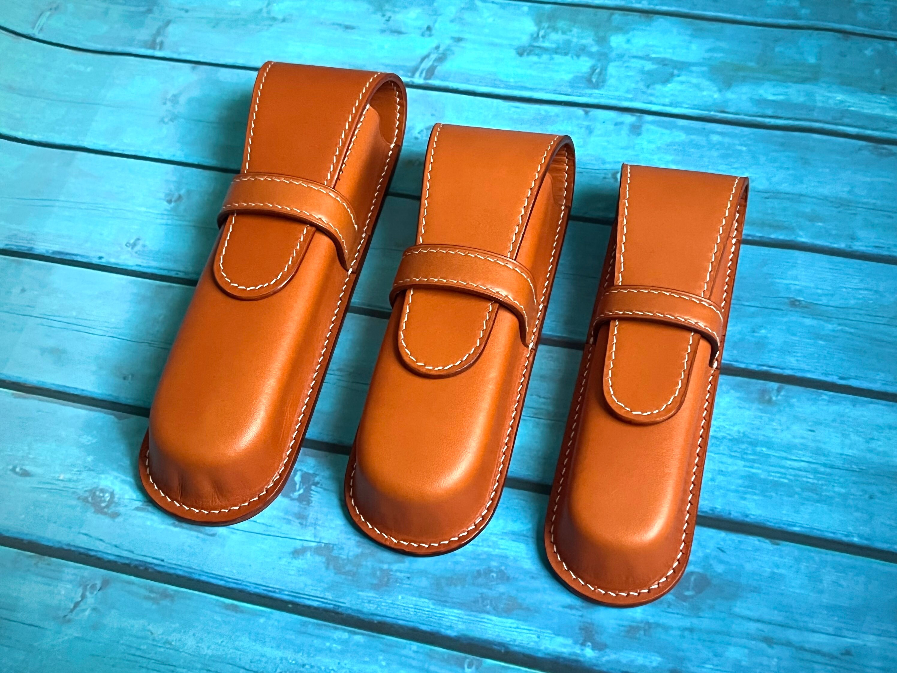 Golden Sand 2 Pen Case Leather Two Pen Case Luxury Pen Case - Etsy