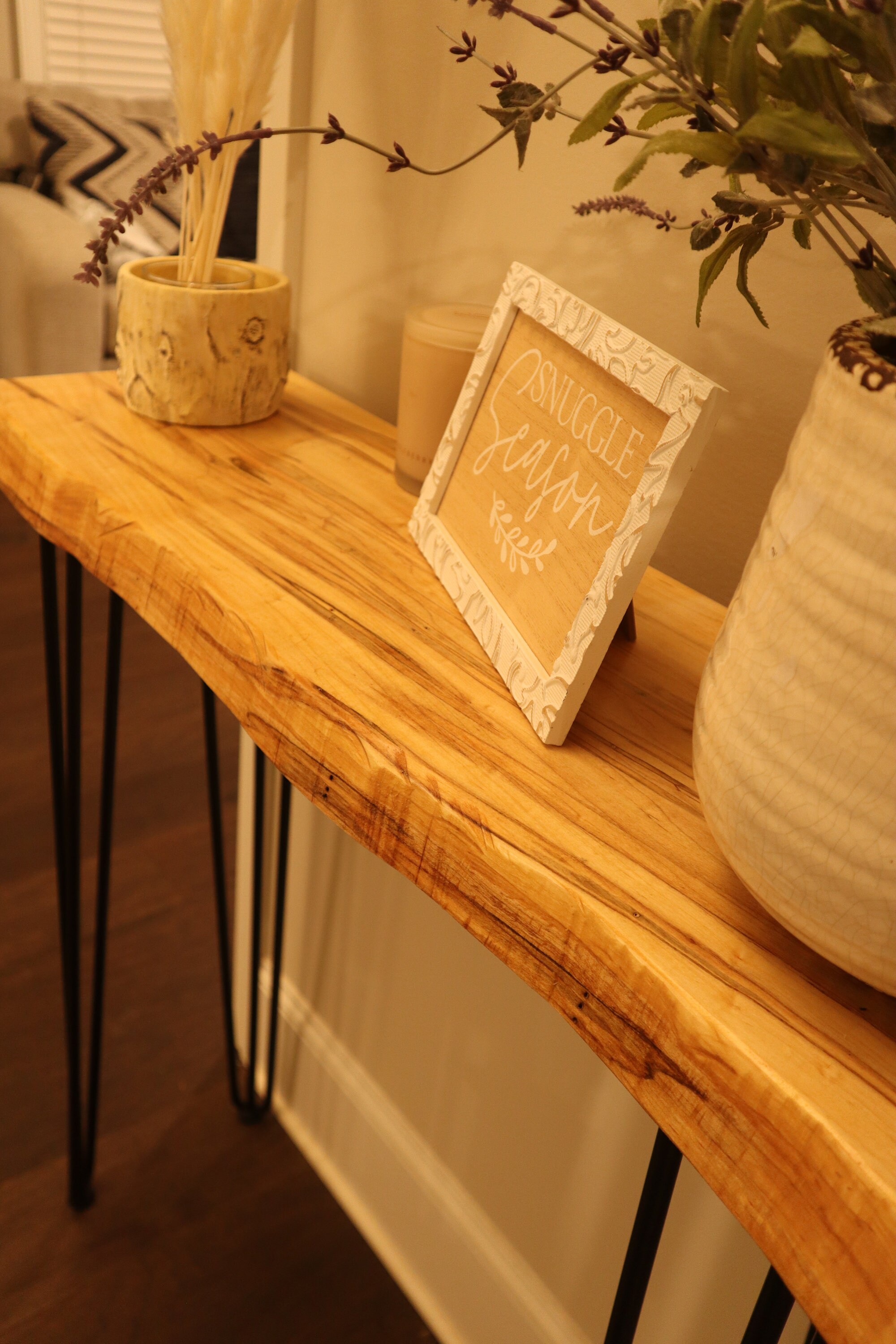 Custom Live Edge Handmade Entryway Table - Any Size - Handmade Ambrosia ...
