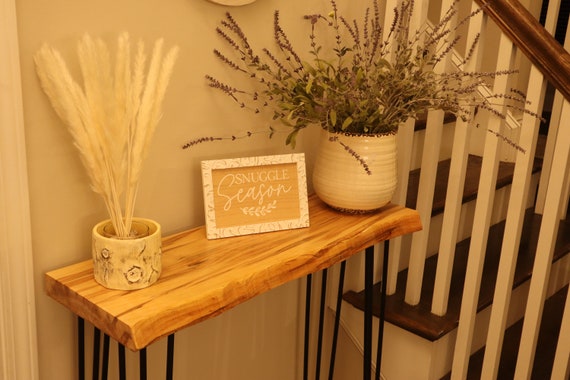 Custom Live Edge Handmade Entryway Table Any Size Handmade - Etsy
