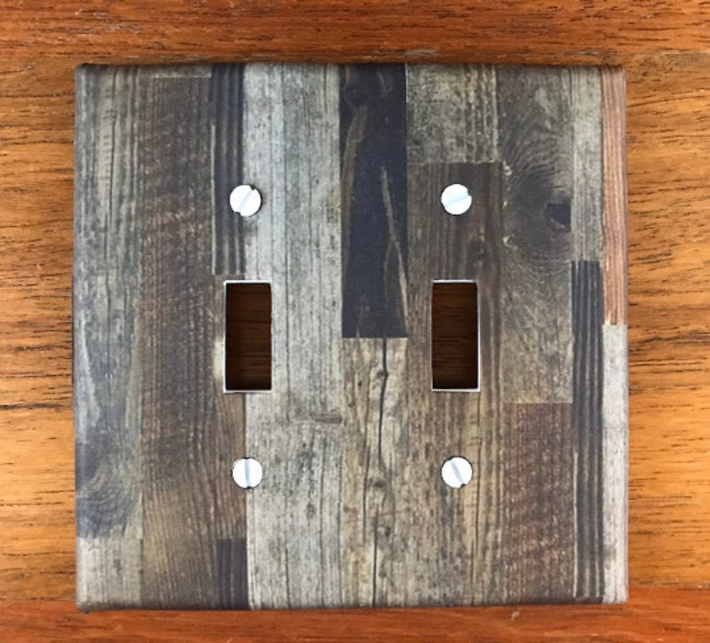 Rustic Farmhouse Light Switch Plate Cover: Faux Wood-like Image #58 - Etsy
