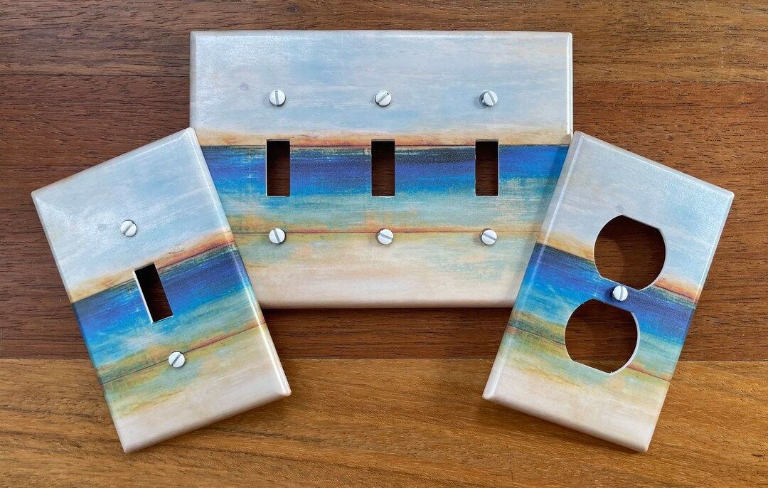 Beach Ocean Sunset Light Switch Plate Cover // Sea Rustic Art Nautical ...