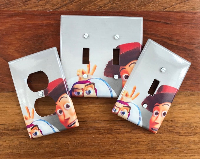 Woody and Buzz Toy Story Light Switch and Electrial Cover, Toy Story ...