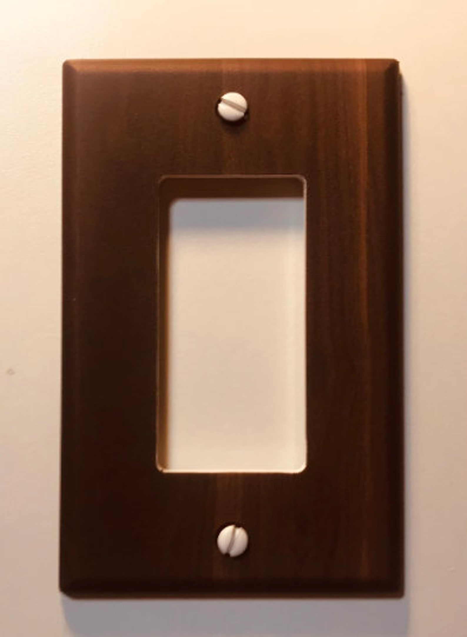 Walnut Wood Light Switch Plate Cover // Dark Brown FAUX Image - Etsy