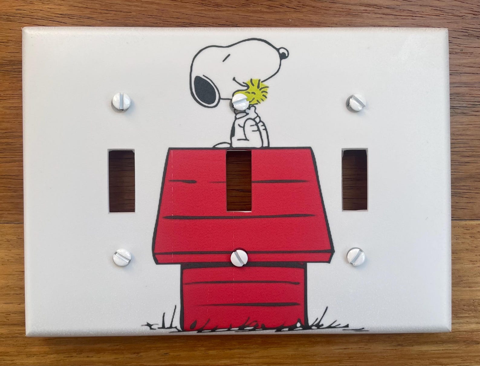 Snoopy Light Switch Plate Cover // Charlie Brown Woodstock Red Baron ...