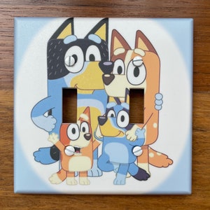 Bluey and Bingo Light Switch Plate Cover // Family // Children's Room ...