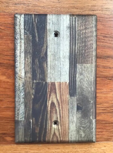 Rustic Wood Light Switch Plate Cover Planks // Brown - Etsy